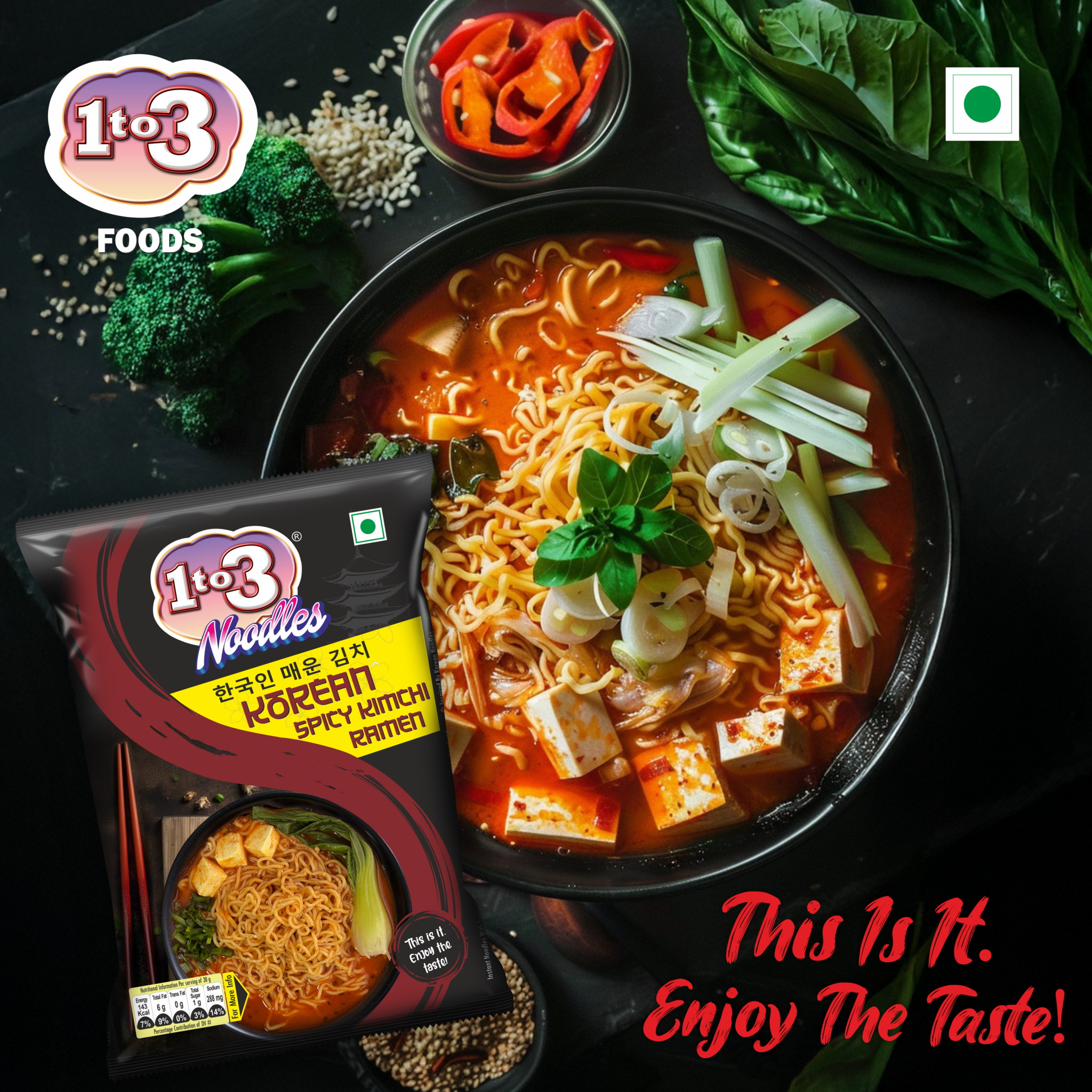 Korean Spicy Kimchi Ramen – 1to3foods.com