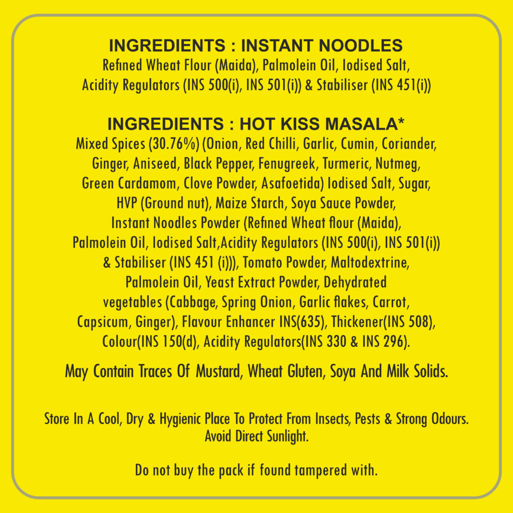 Hot Kiss Noodles – 1to3foods.com