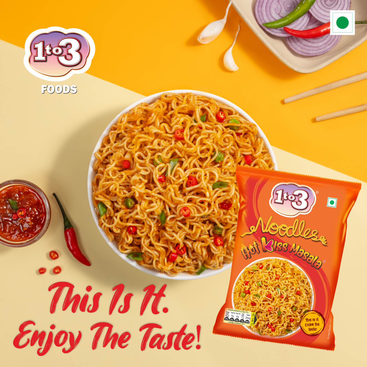 Hot Kiss Noodles – 1to3foods.com